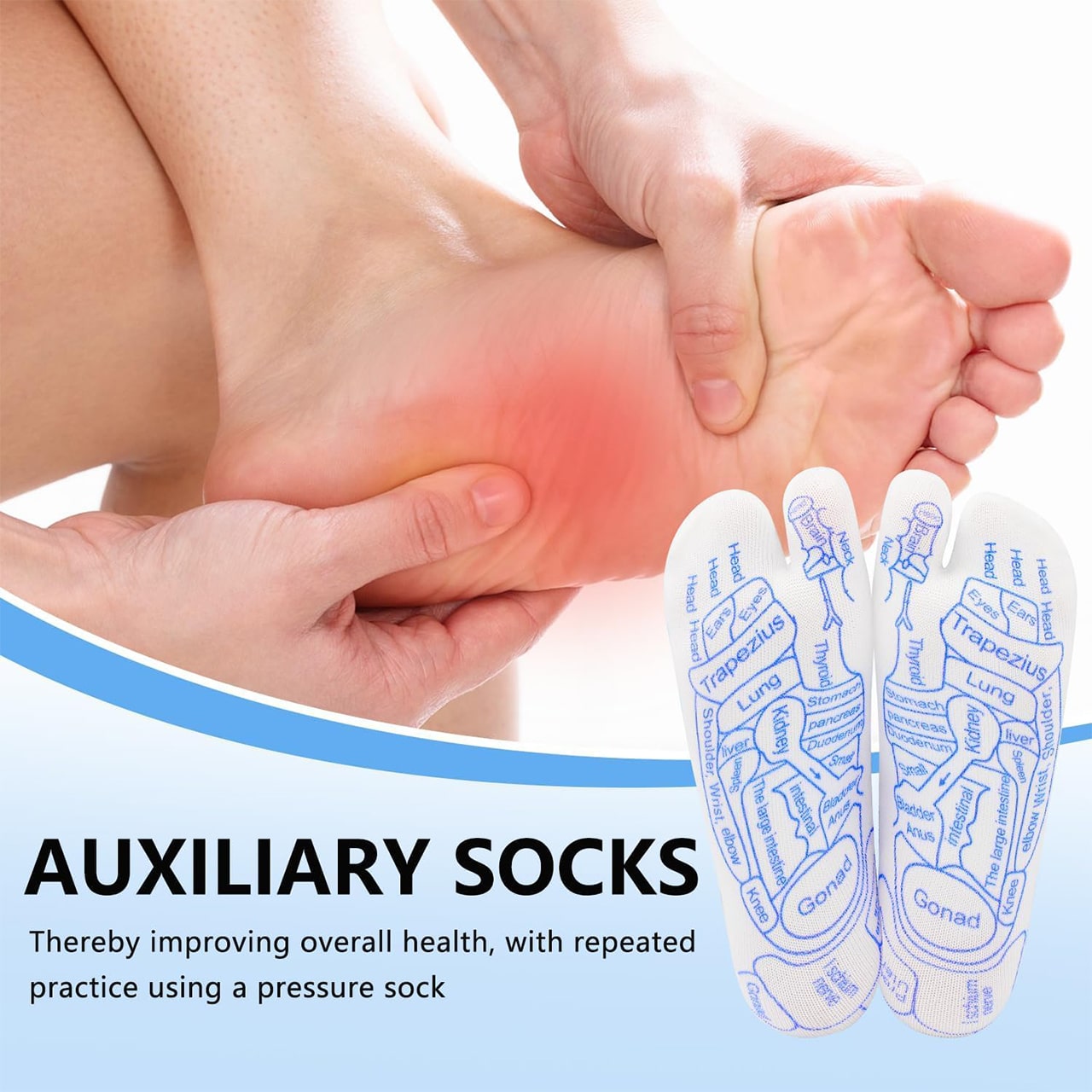 ReflexSocks, șosete cu puncte reflex și baghetă de masaj – Shopstar